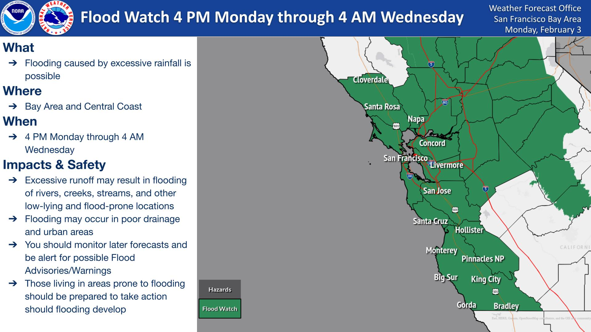 Wind and flood advisories in effect as atmospheric river continues to ...